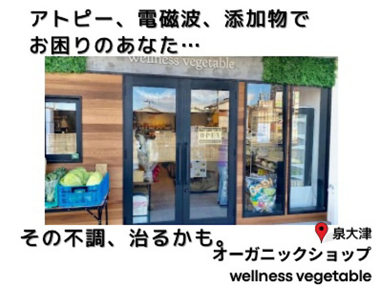 【新店】泉大津市に2022年12月オーガニックショップ＆エステ「wellness vegetable(ウェルネスベジタブル)」がオープン！ | ママオアシス＜MamaOasis＞